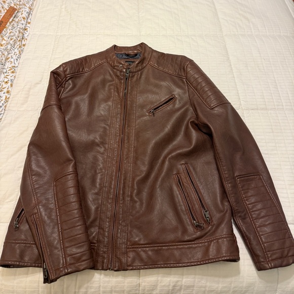 Pronto Uomo | Jackets & Coats | Pronto Uomo Brown Leather Jacket | Poshmark